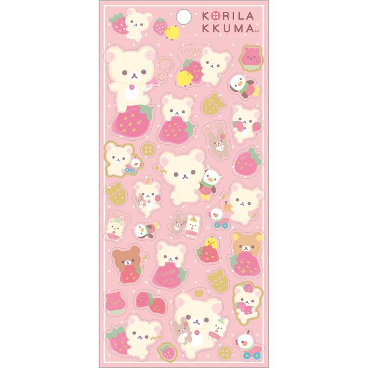 [Rilakkuma] - Korilakkuma Full of Strawberry Day - Sticker Set -A San ...