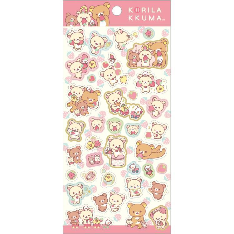 [Rilakkuma] - Korilakkuma Full of Strawberry Day - Sticker Set -B San ...