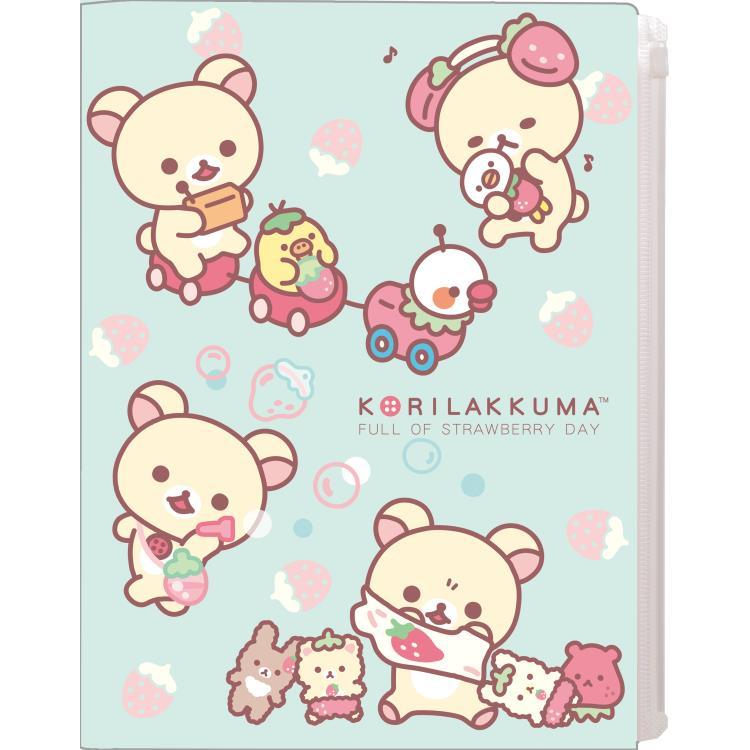 [Rilakkuma] - Korilakkuma Full of Strawberry Day - 6+1 Pocket Plastic ...