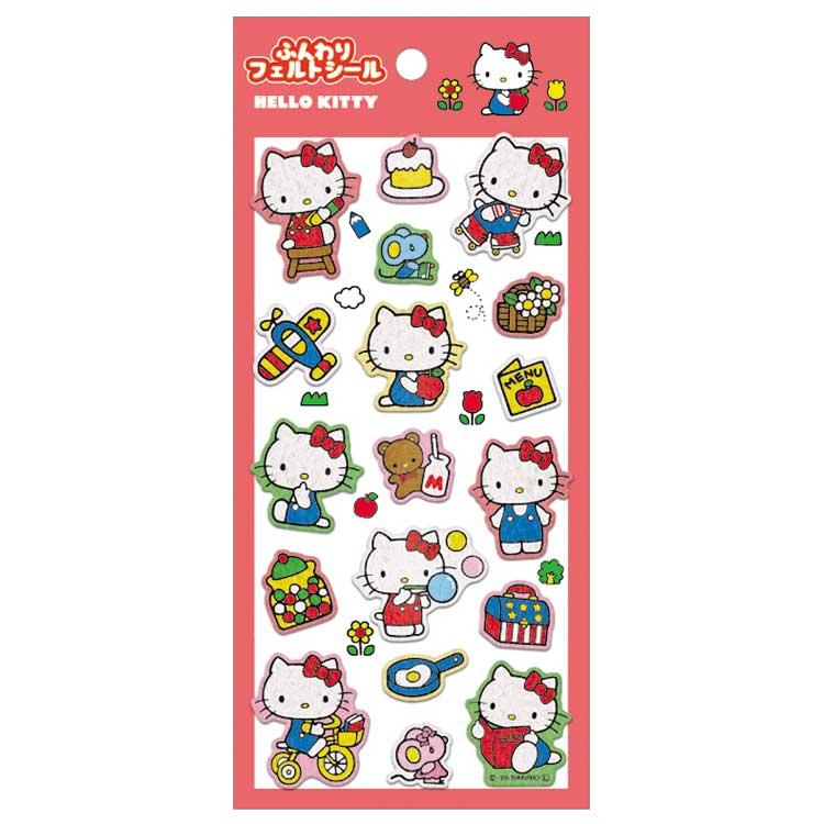[Sanrio] Soft Felt Sticker Set - Hello Kitty - Red 2025 Crux Japan ...