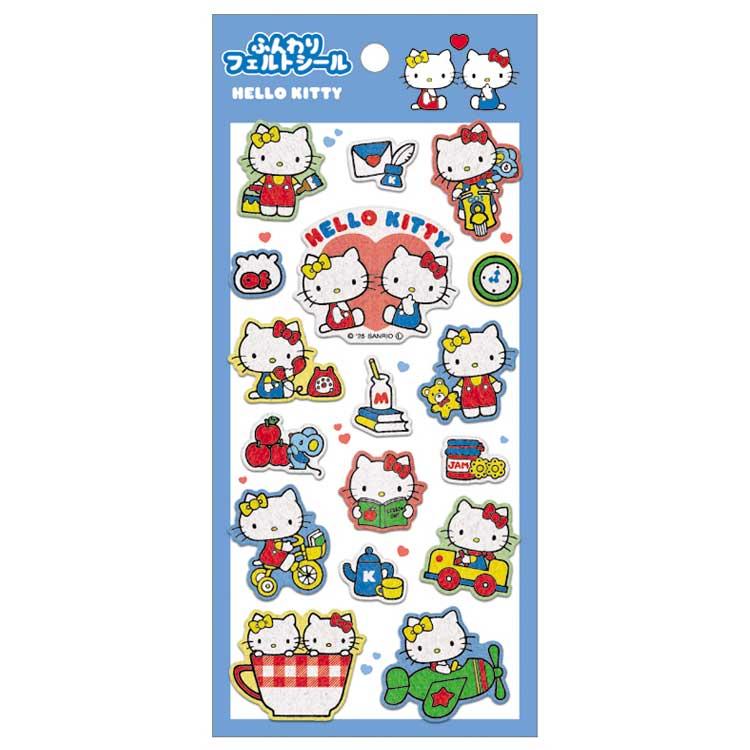 [Sanrio] Soft Felt Sticker Set - Hello Kitty - Blue 2025 Crux Japan ...